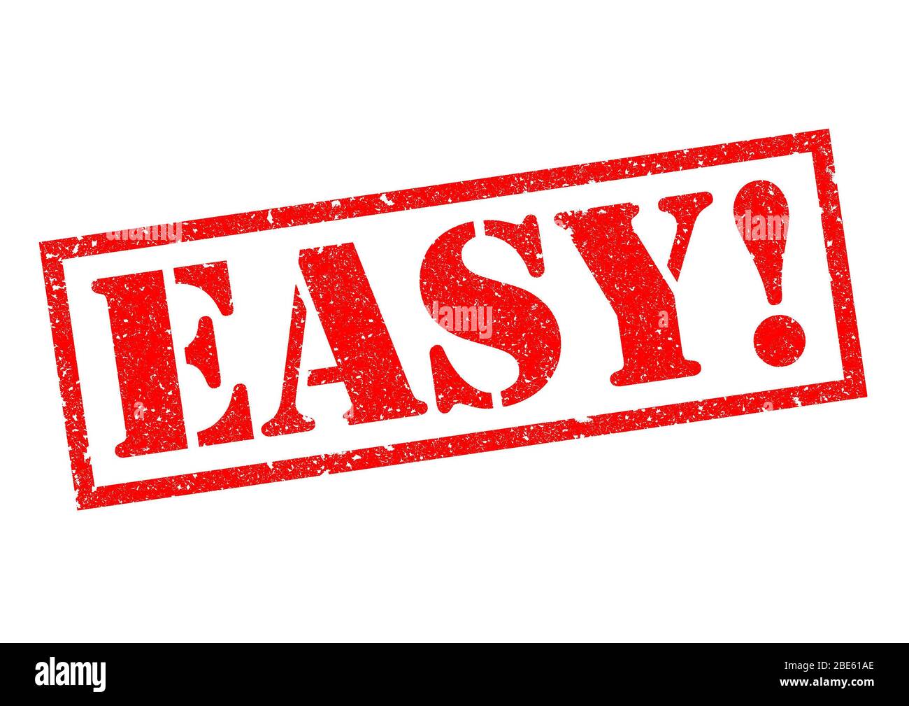 EASY! red Rubber Stamp over a white background Stock Photo - Alamy
