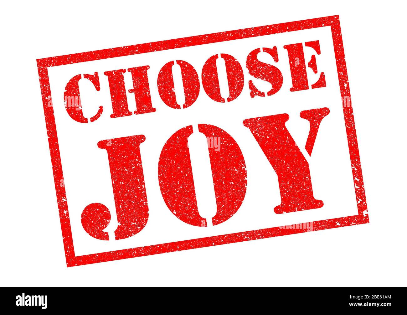 CHOOSE JOY red rubber stamp over a white background Stock Photo - Alamy