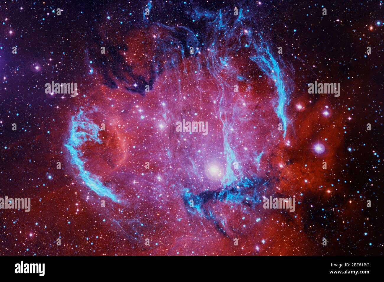 Nebulae and stars in outer space, glowing mysterious universe. Elements ...