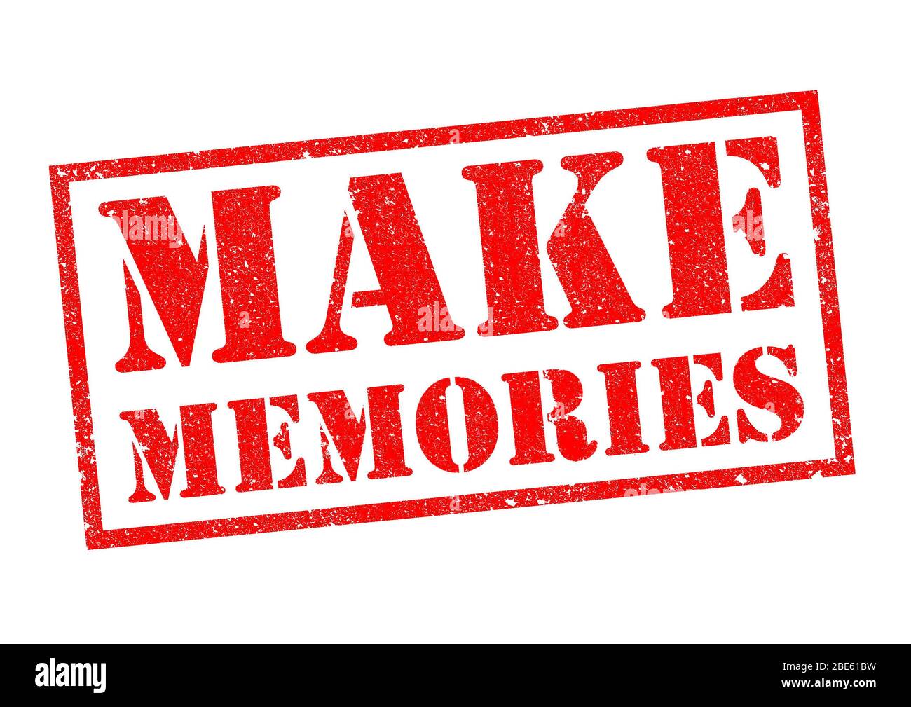 MAKE MEMORIES red Rubber Stamp over a white background Stock Photo - Alamy