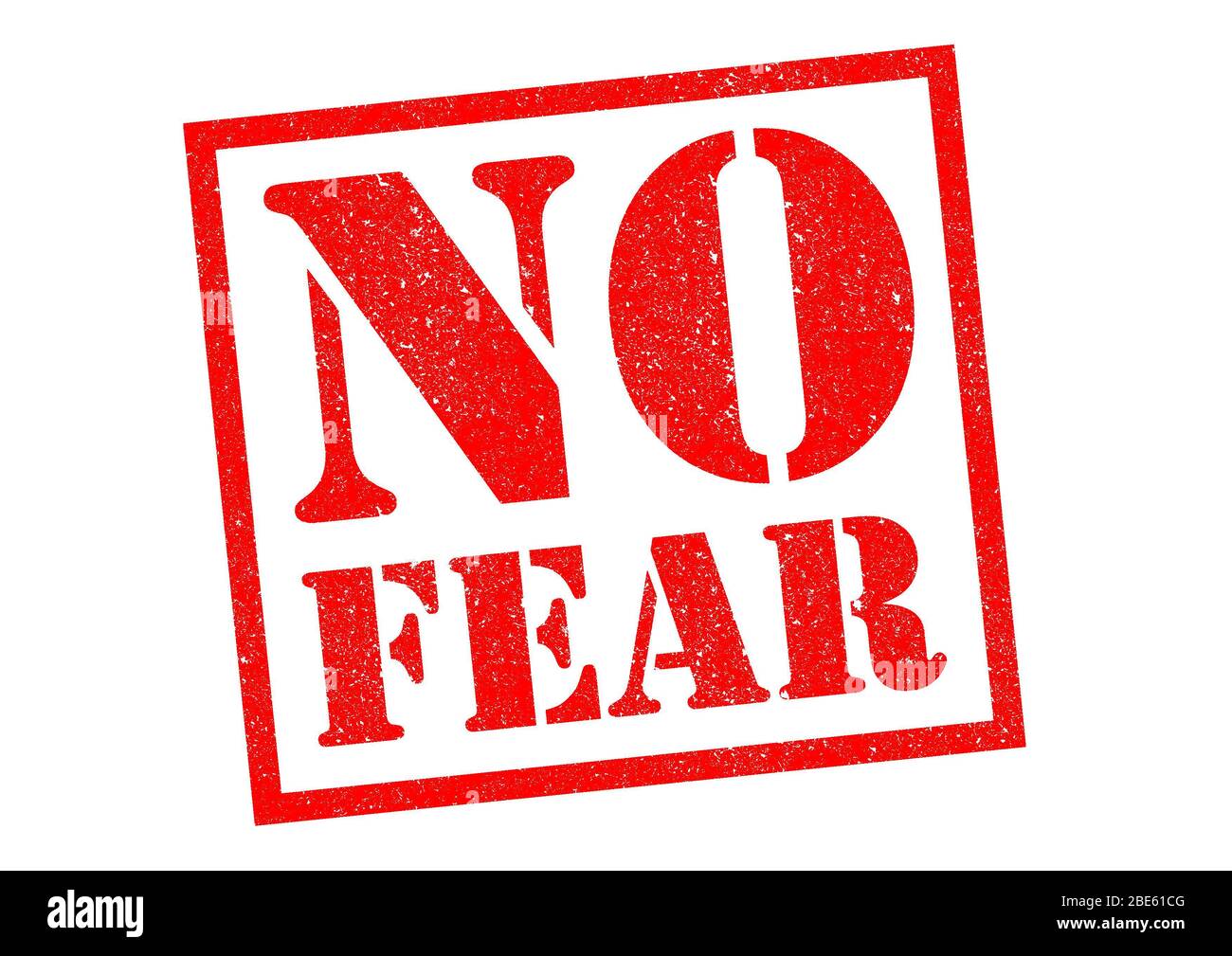 NO FEAR red Rubber Stamp over a white background Stock Photo - Alamy