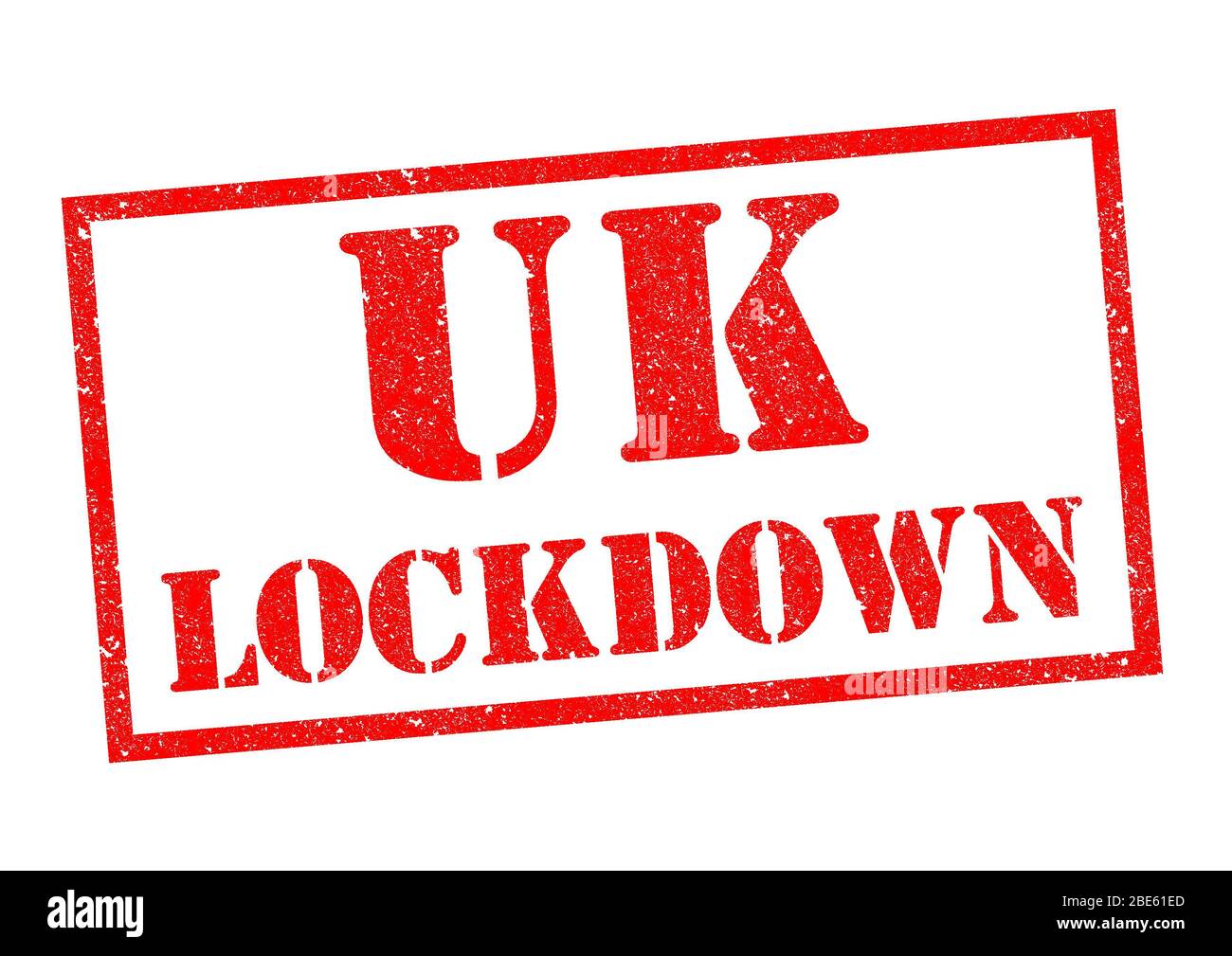 UK LOCKDOWN red Rubber Stamp over a white background Stock Photo - Alamy