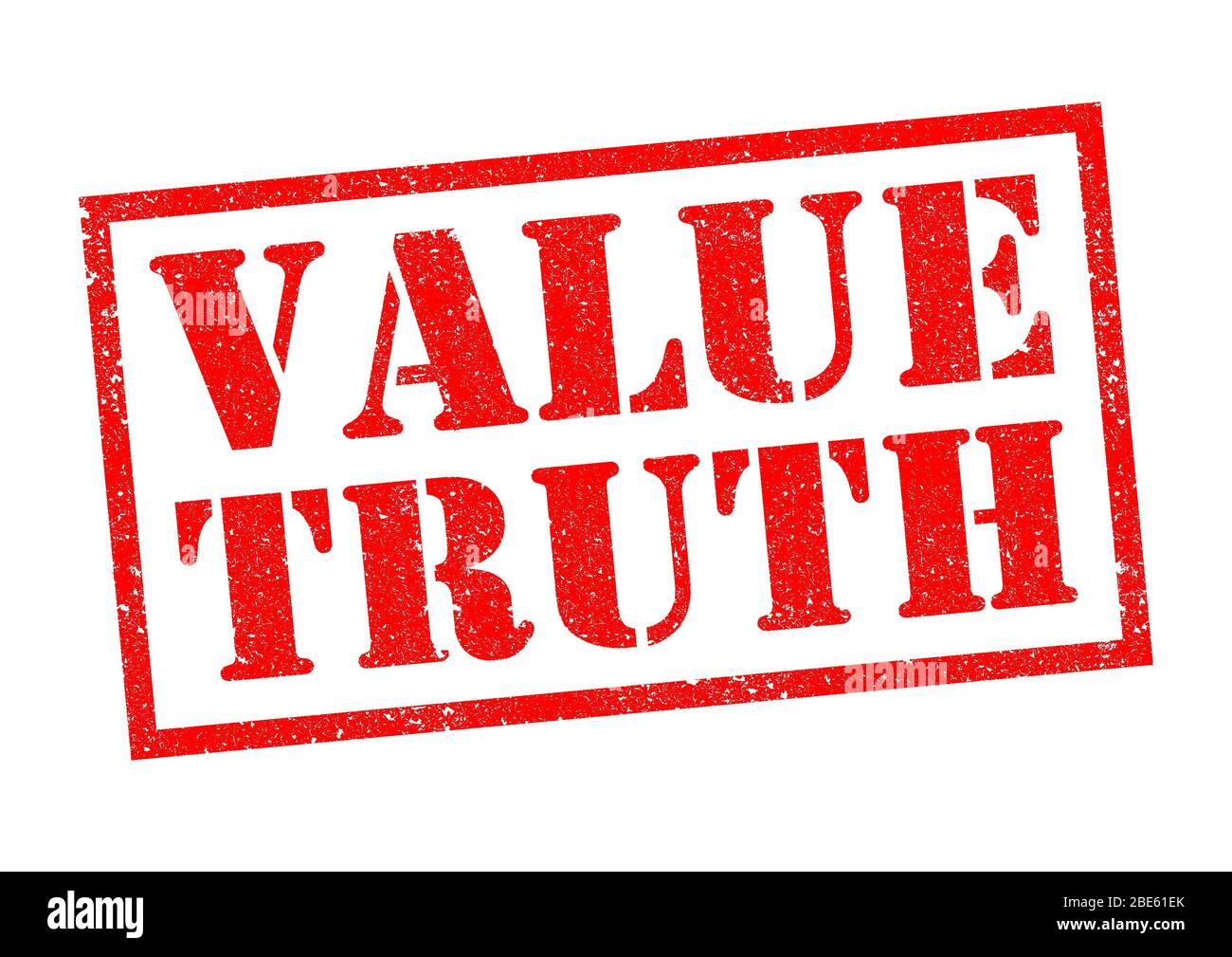 VALUE TRUTH red Rubber Stamp over a white background Stock Photo - Alamy
