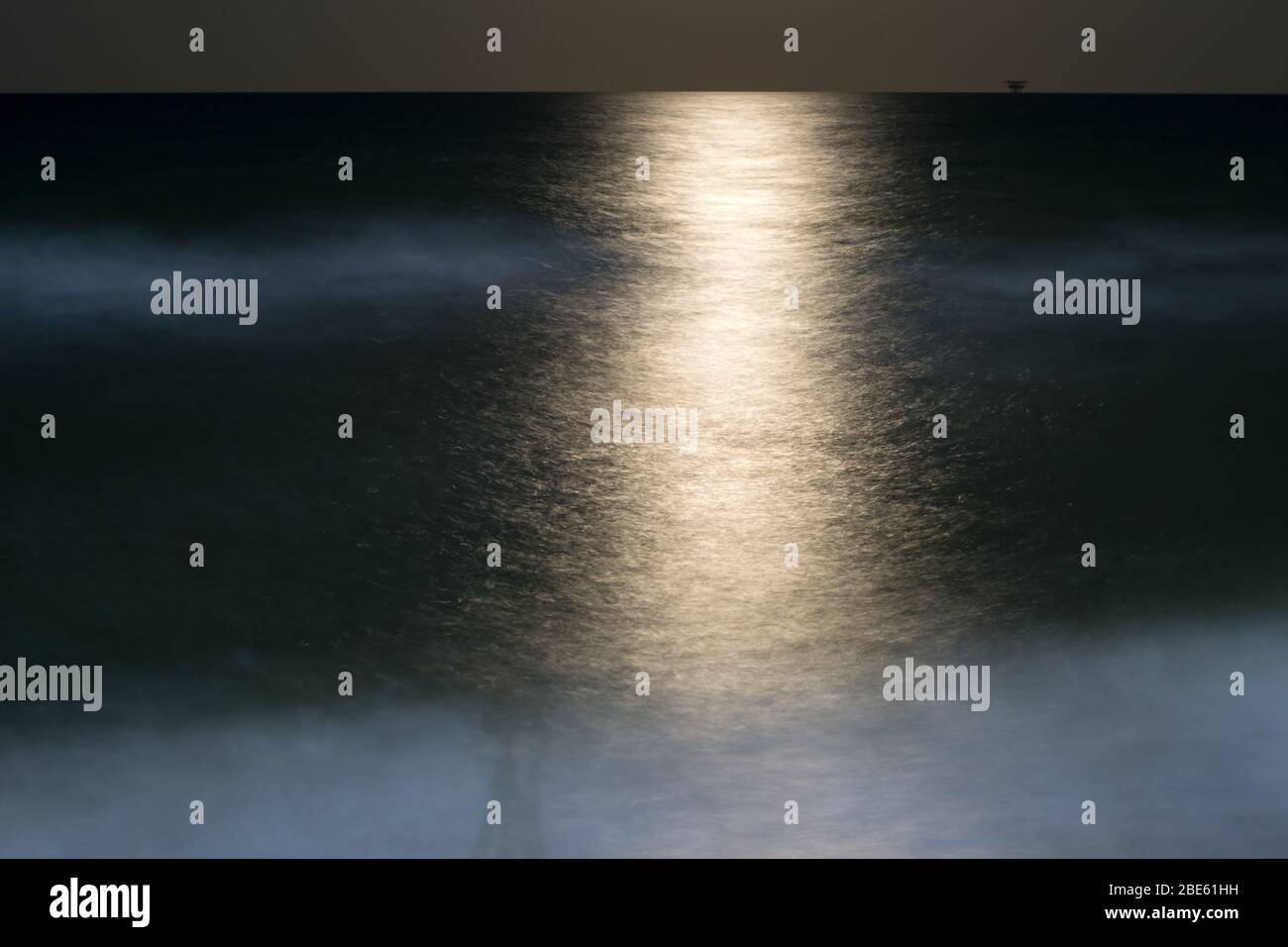 The path from moonlight on sea water Stock Photo - Alamy