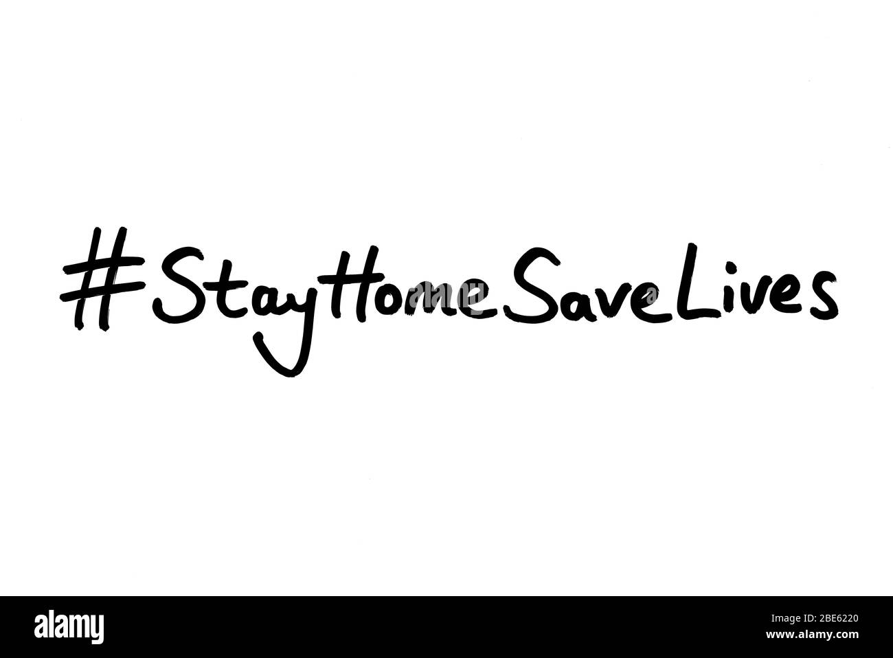 Stay home protect the nhs save lives sign Black and White Stock Photos ...
