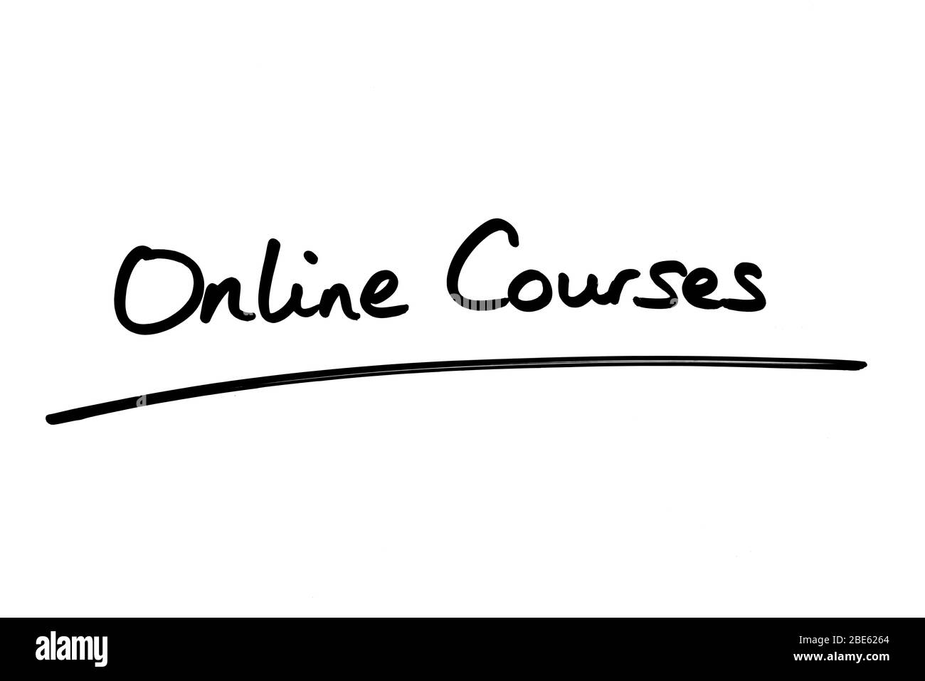 Online Courses heading handwritten on a white background Stock Photo ...