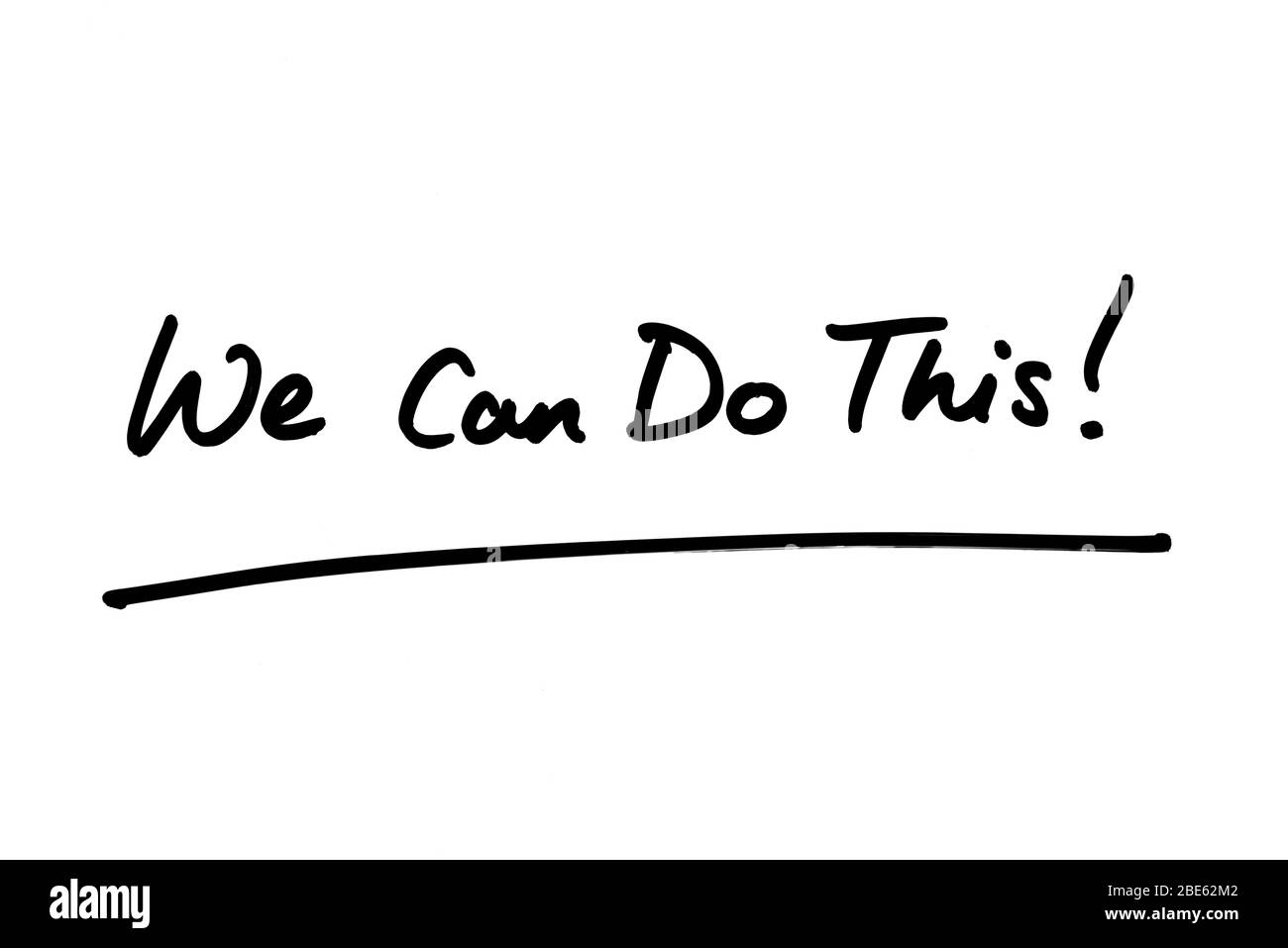 We Can Do This! handwritten on a white background Stock Photo - Alamy