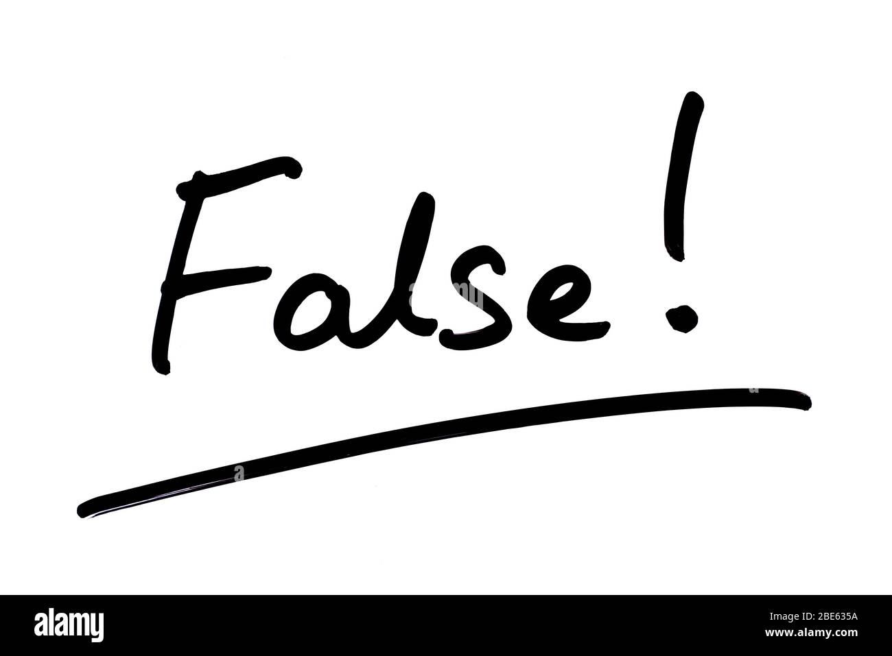 The Word False Handwritten On A White Background Stock Photo Alamy The Word False Handwritten On A White Background Stock Photo Alamy