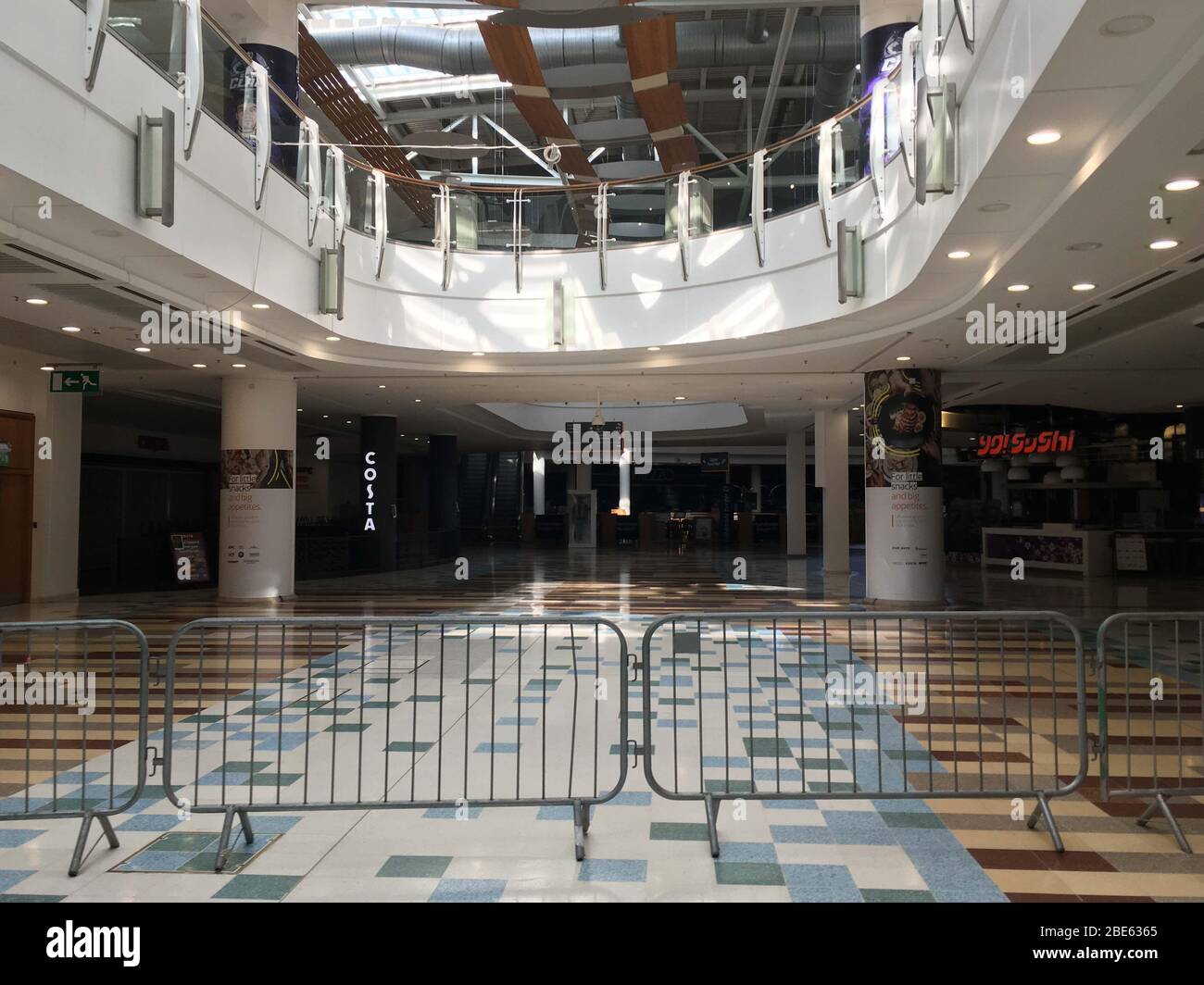 Glasgow, UK, 12th April Inside the deserted Intu shopping centre at ...