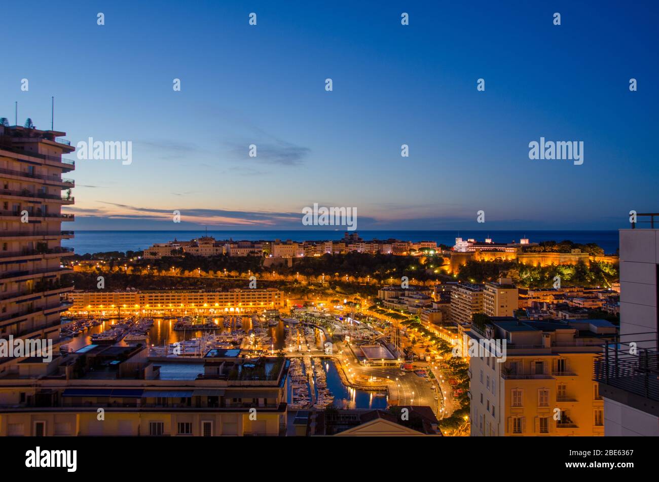 Night scene of Monte Carlo, Monaco Stock Photo - Alamy