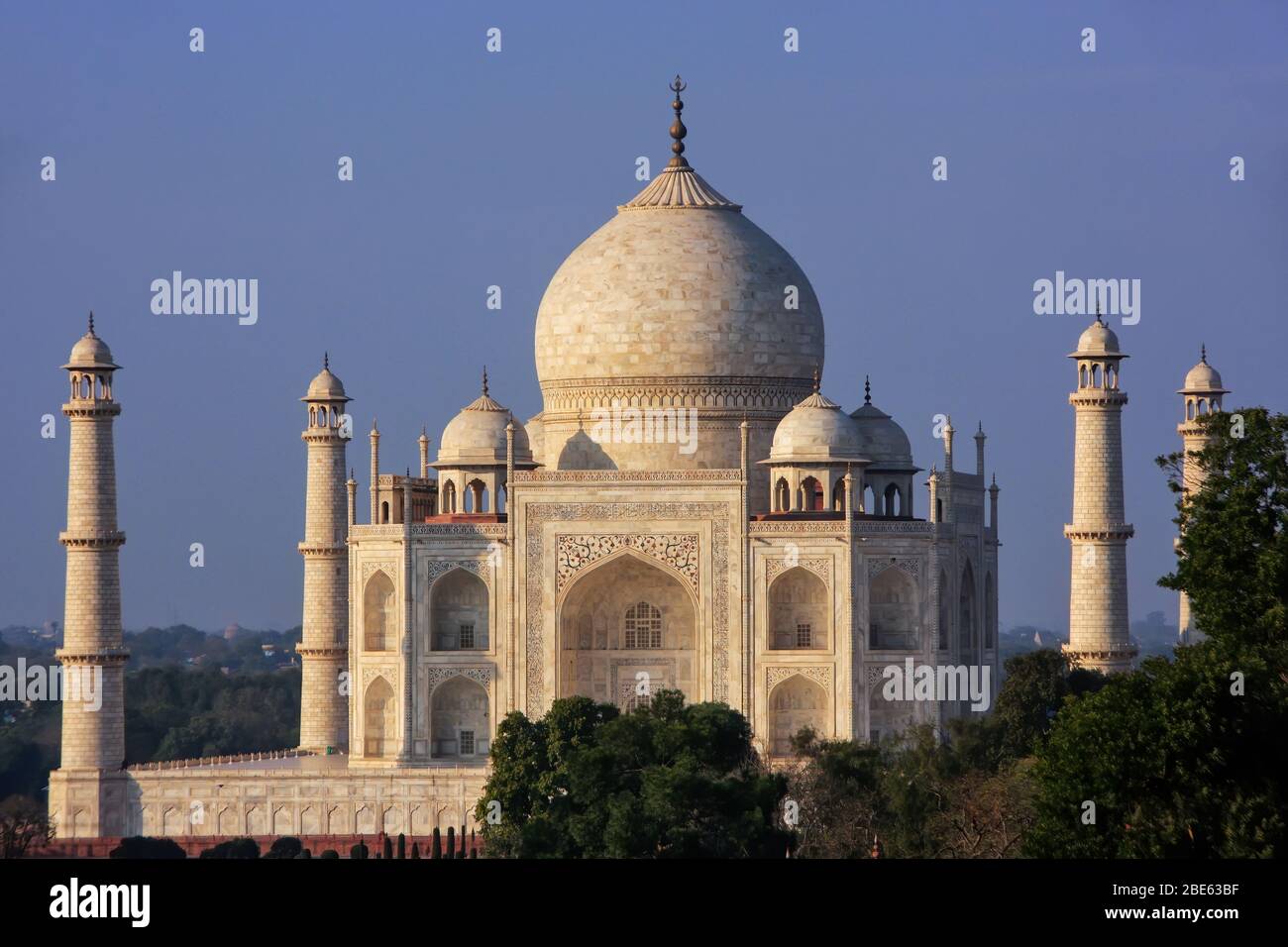 View of Taj Mahal in Agra, Uttar Pradesh, India. It was build in 1632 ...