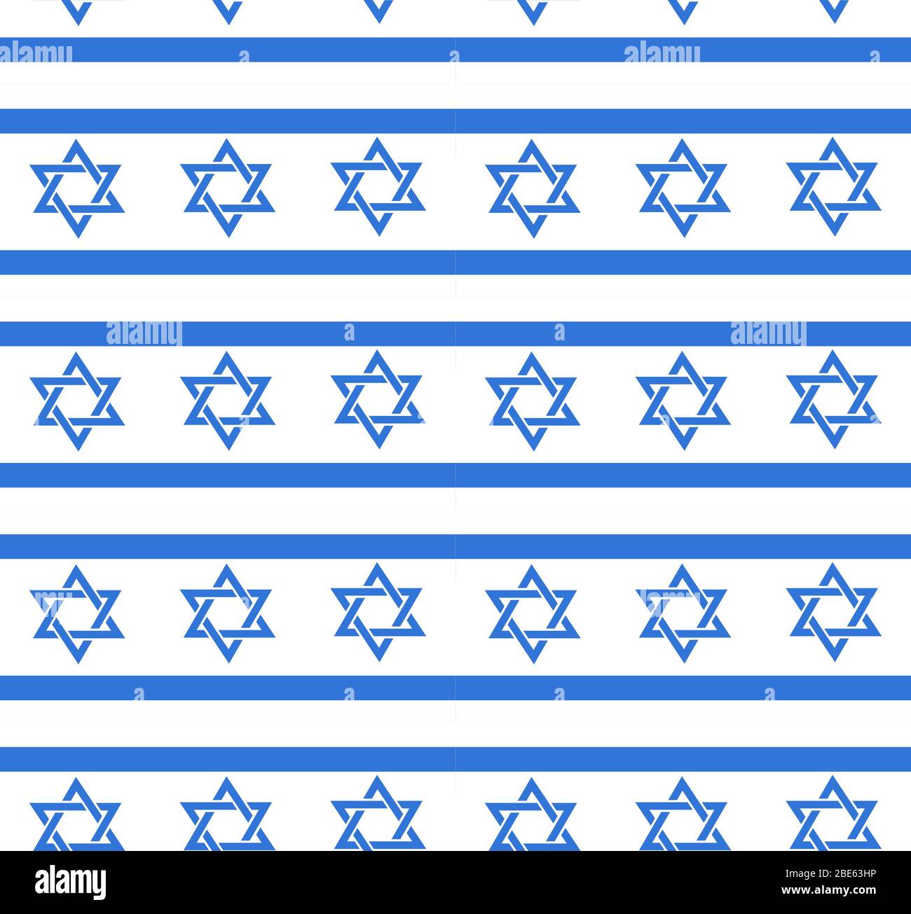 Happy Israel Independence Day seamless pattern with flags and bunting ...
