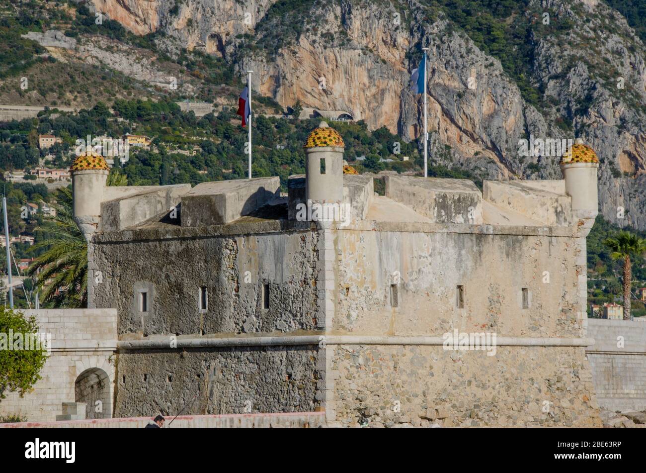 Fortress Bastion in Menton, South of France Stock Photo - Alamy