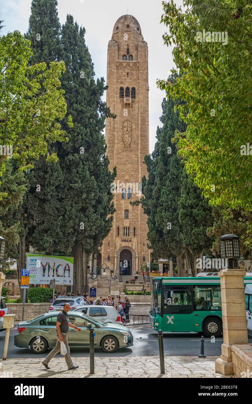 Jerusalem International YMCA building Stock Photo - Alamy