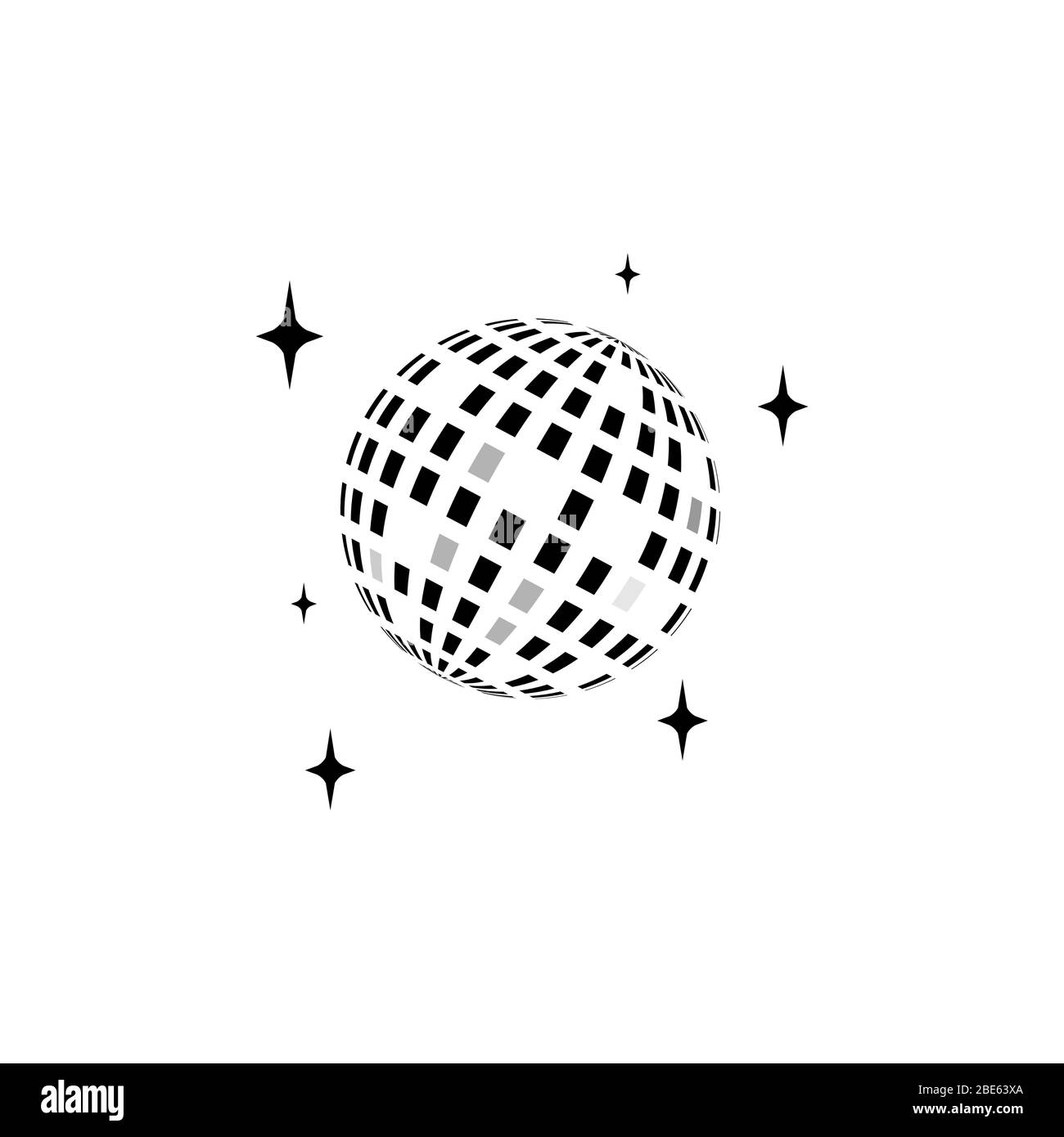 Disco ball vector icon illustration design template Stock Vector Image ...