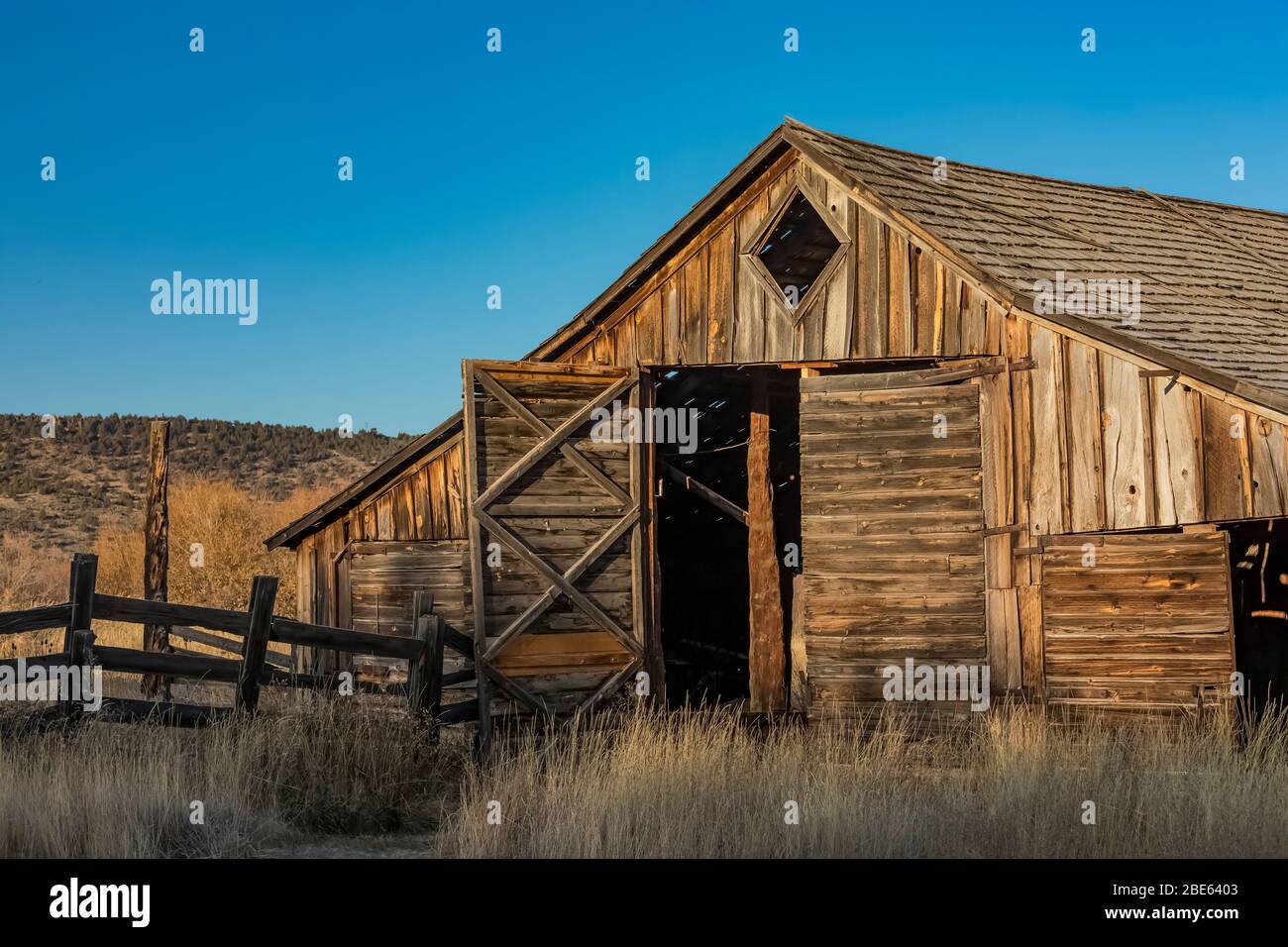 Long Barn built by cattle baron Peter French at P Ranch in Malheur ...