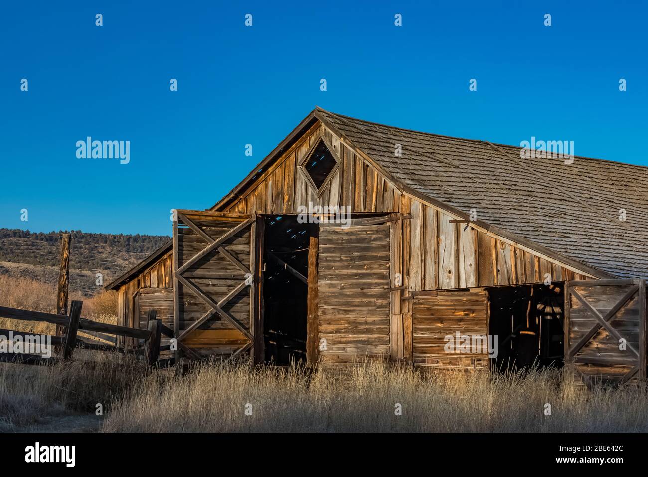 Long Barn built by cattle baron Peter French at P Ranch in Malheur ...