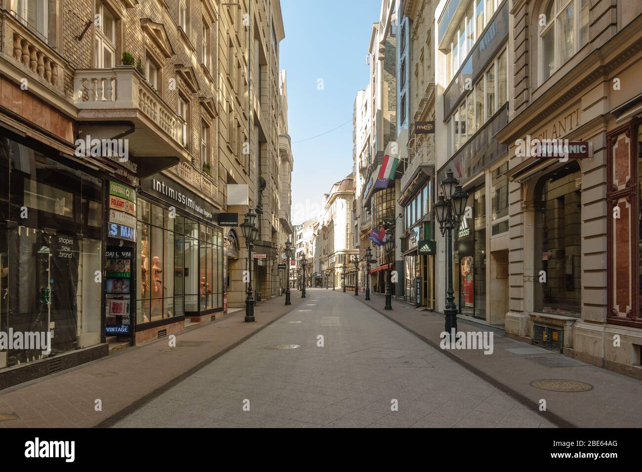 Pedestrian street in budapest hi-res stock photography and images - Alamy
