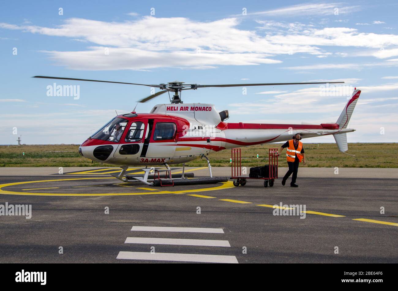 Heli Air Monaco airport transfer to Monaco Stock Photo - Alamy