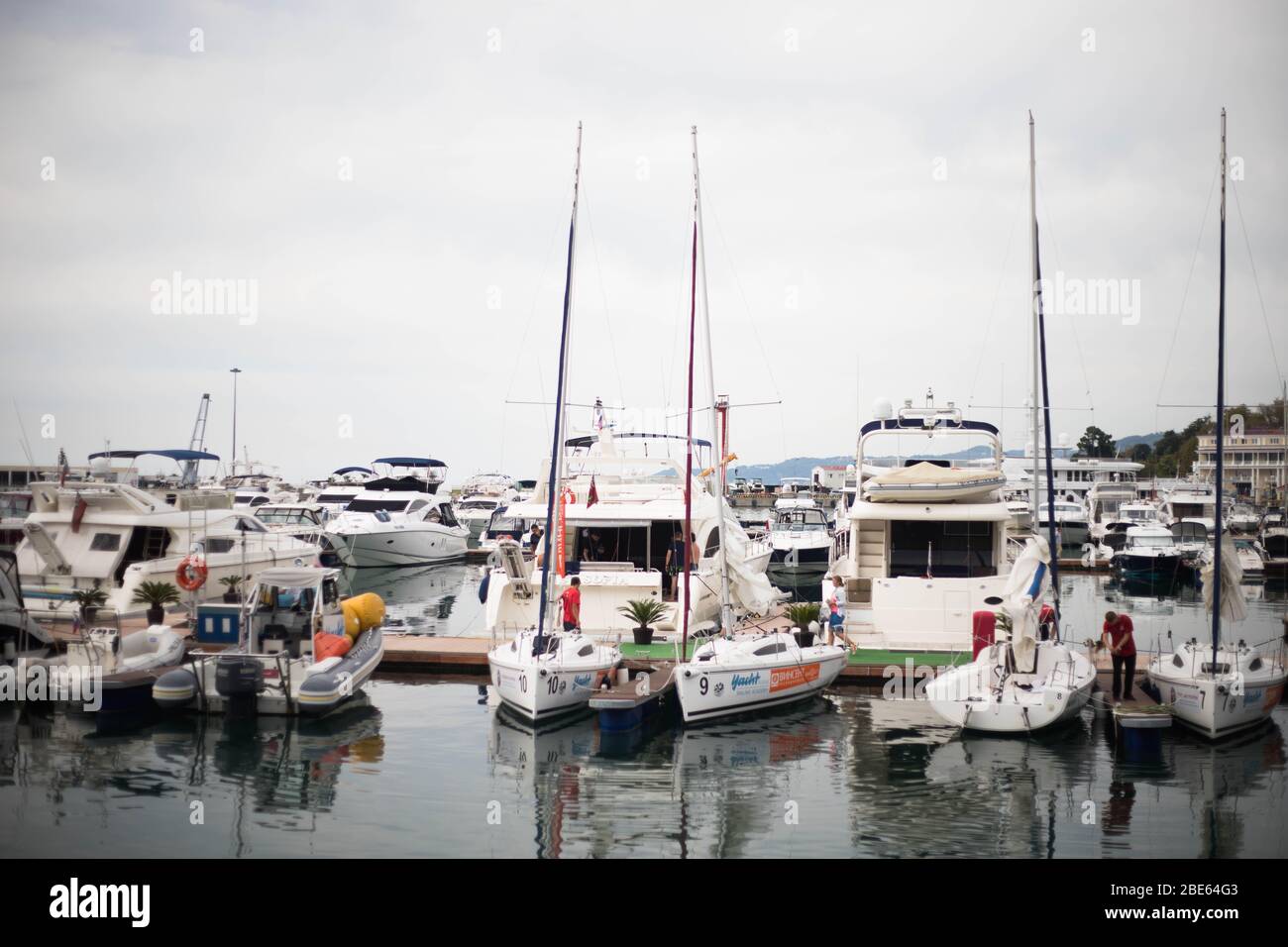 Modern boats sea resort hi-res stock photography and images - Alamy
