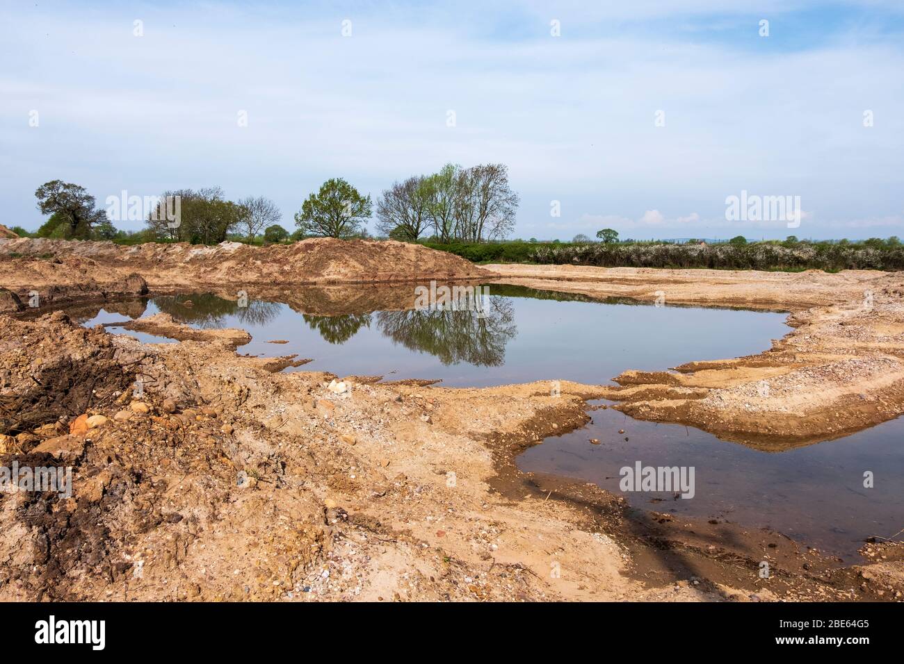 Man made lagoons at a gravel pit Stock Photo - Alamy