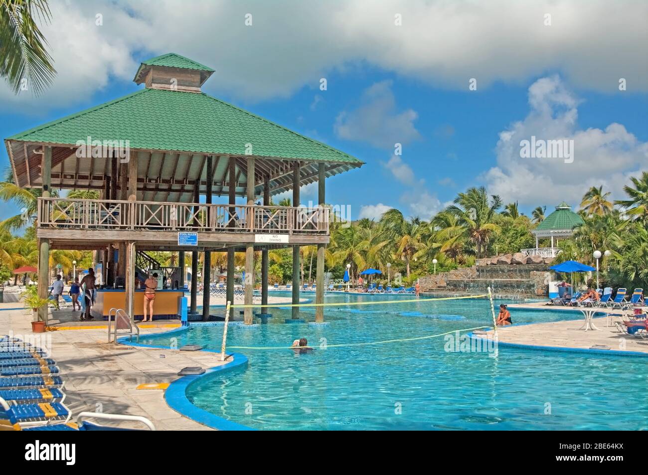 Jolly Bay, Open Air Swimming Pool, near Front, Antigua, Caribbean, West ...