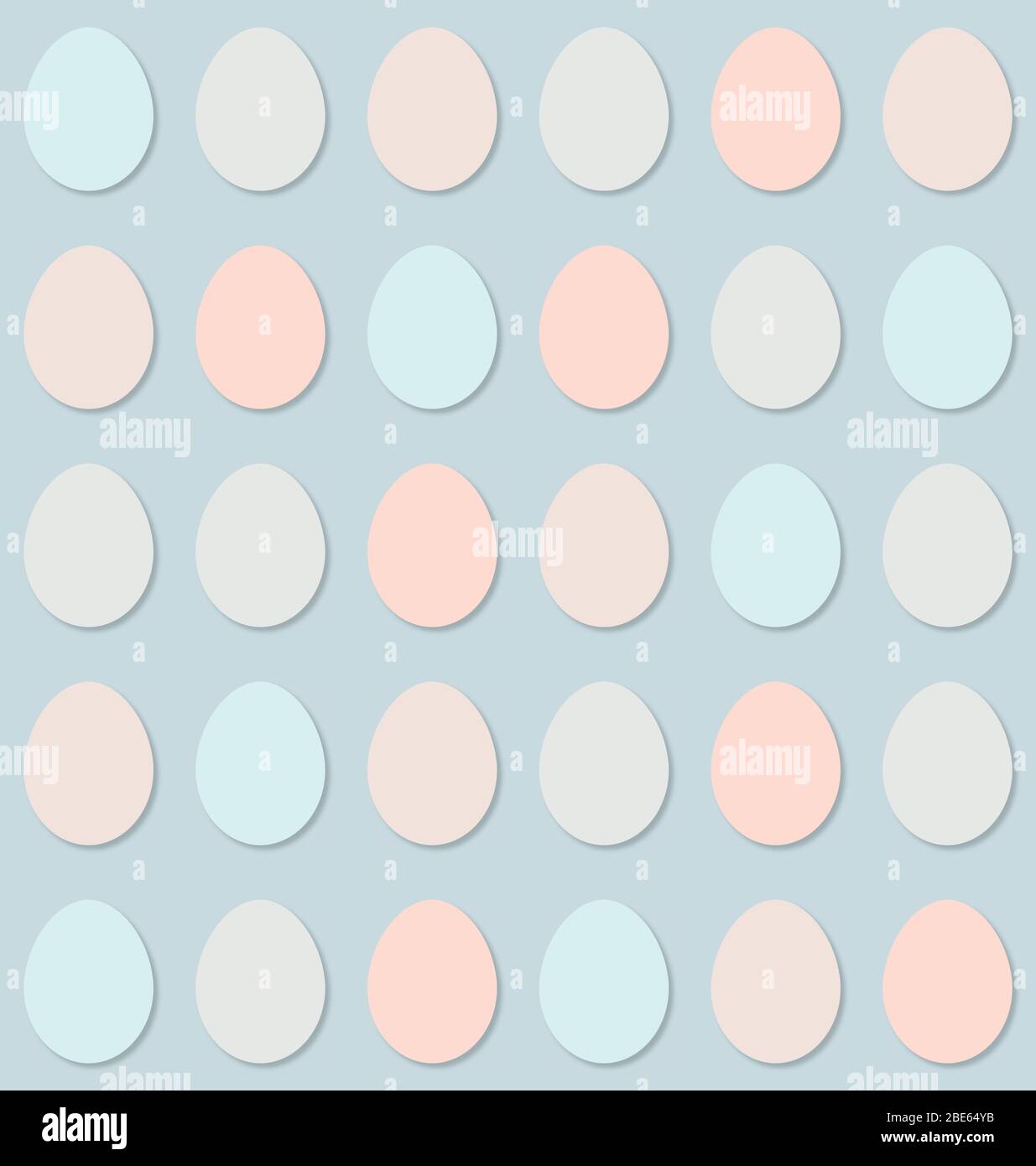 Pastel-colored easter eggs pattern. Seamless and customizable vector ...