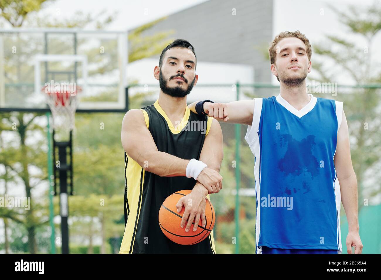 Males after after playing basketball hi-res stock photography and ...
