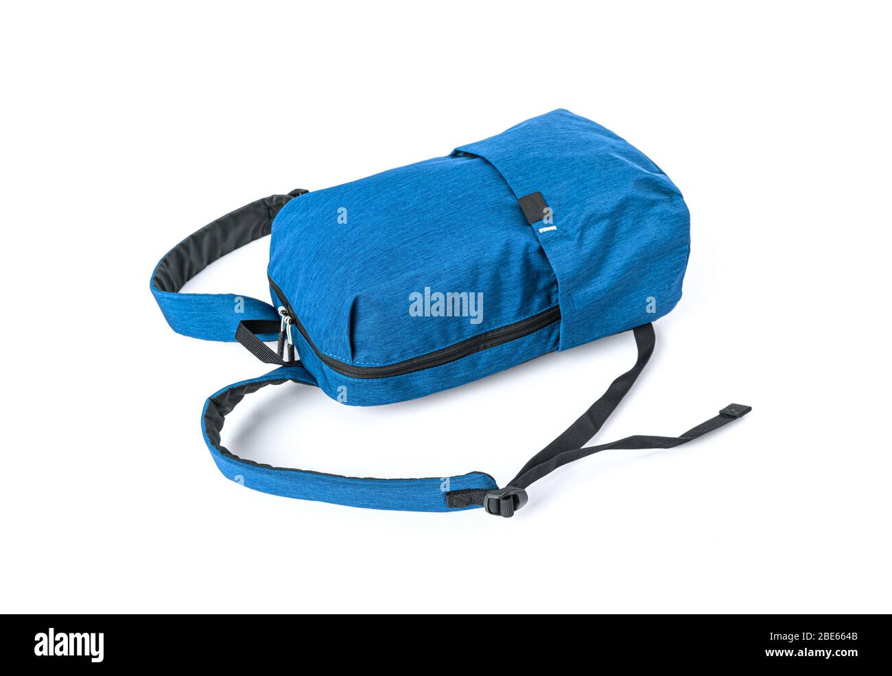 Blue backpack on a white Stock Photo - Alamy