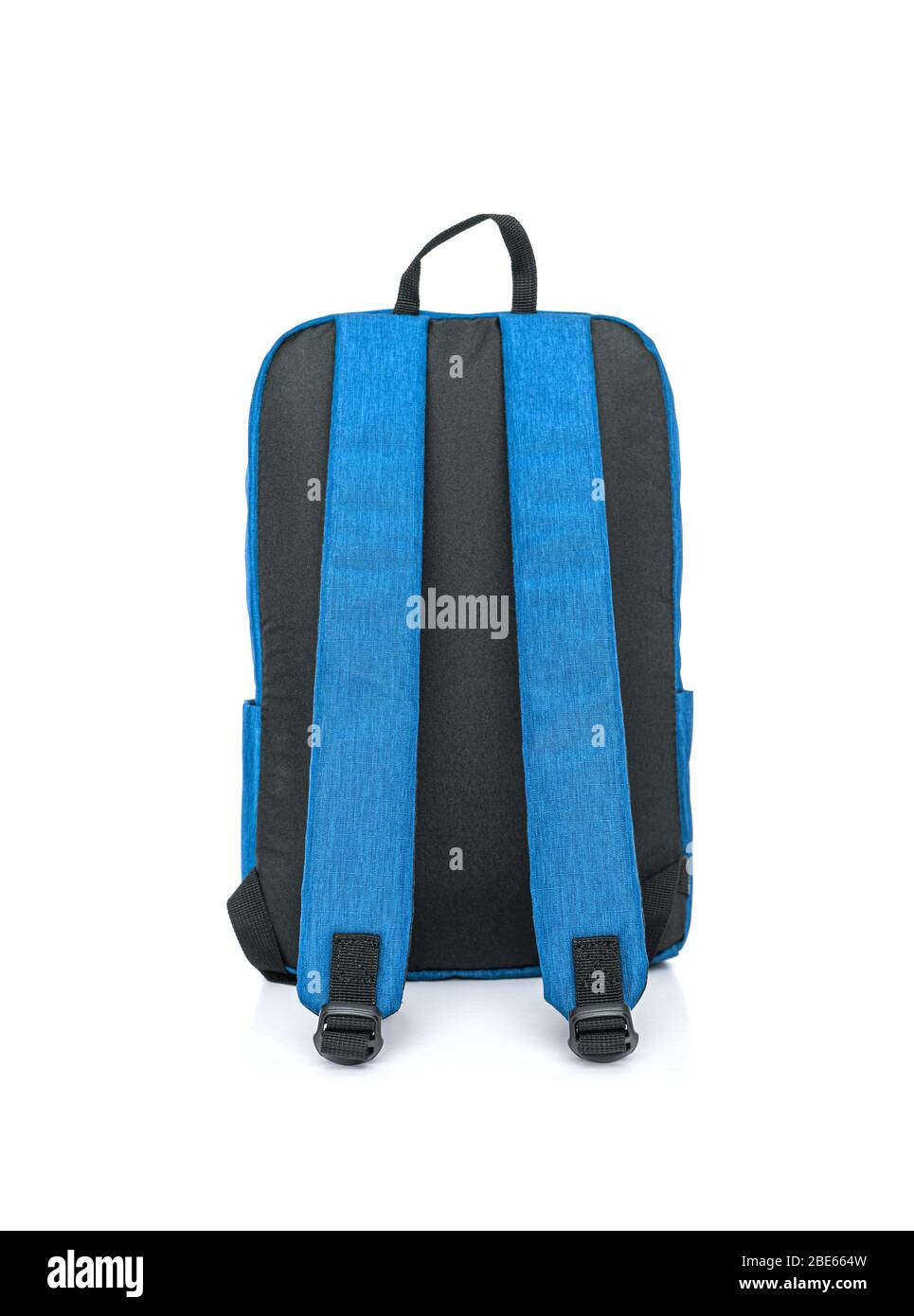 Blue backpack on a white Stock Photo - Alamy