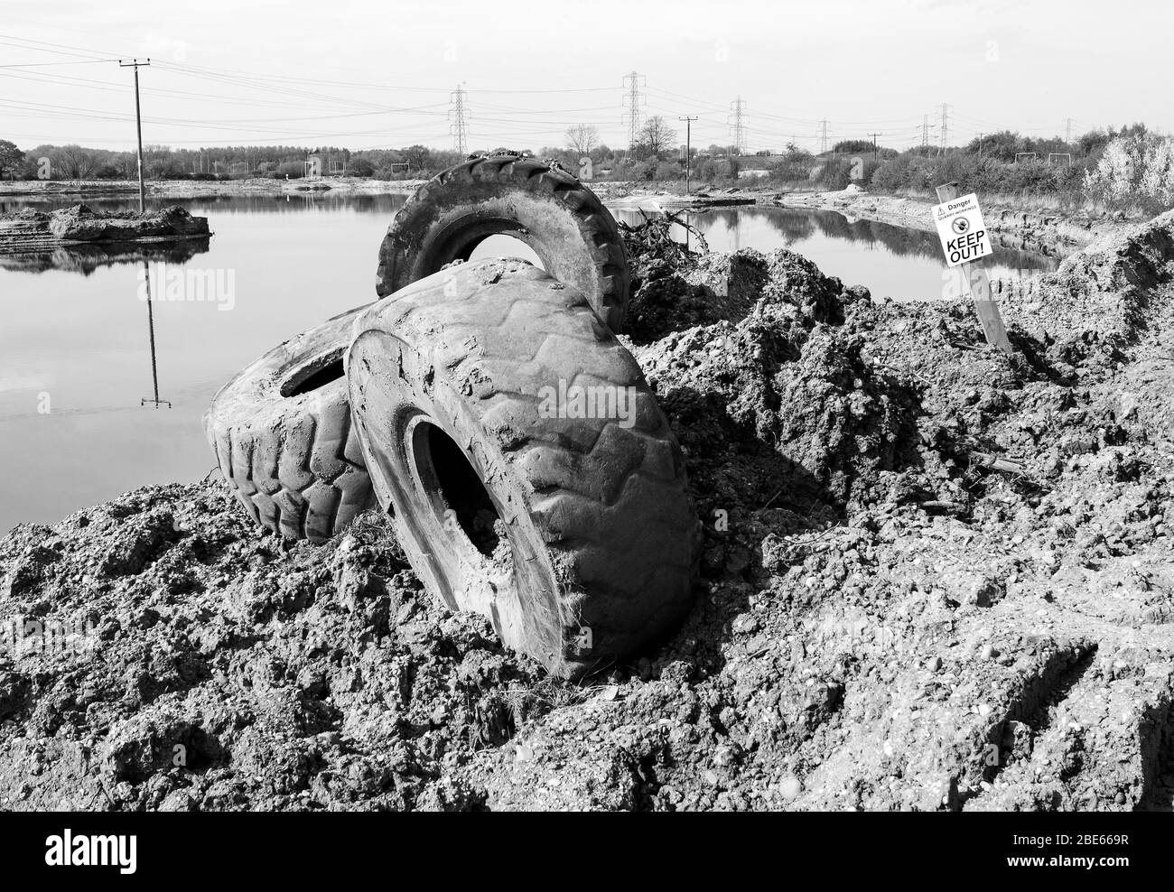 Old abandoned quarry Black and White Stock Photos & Images - Alamy