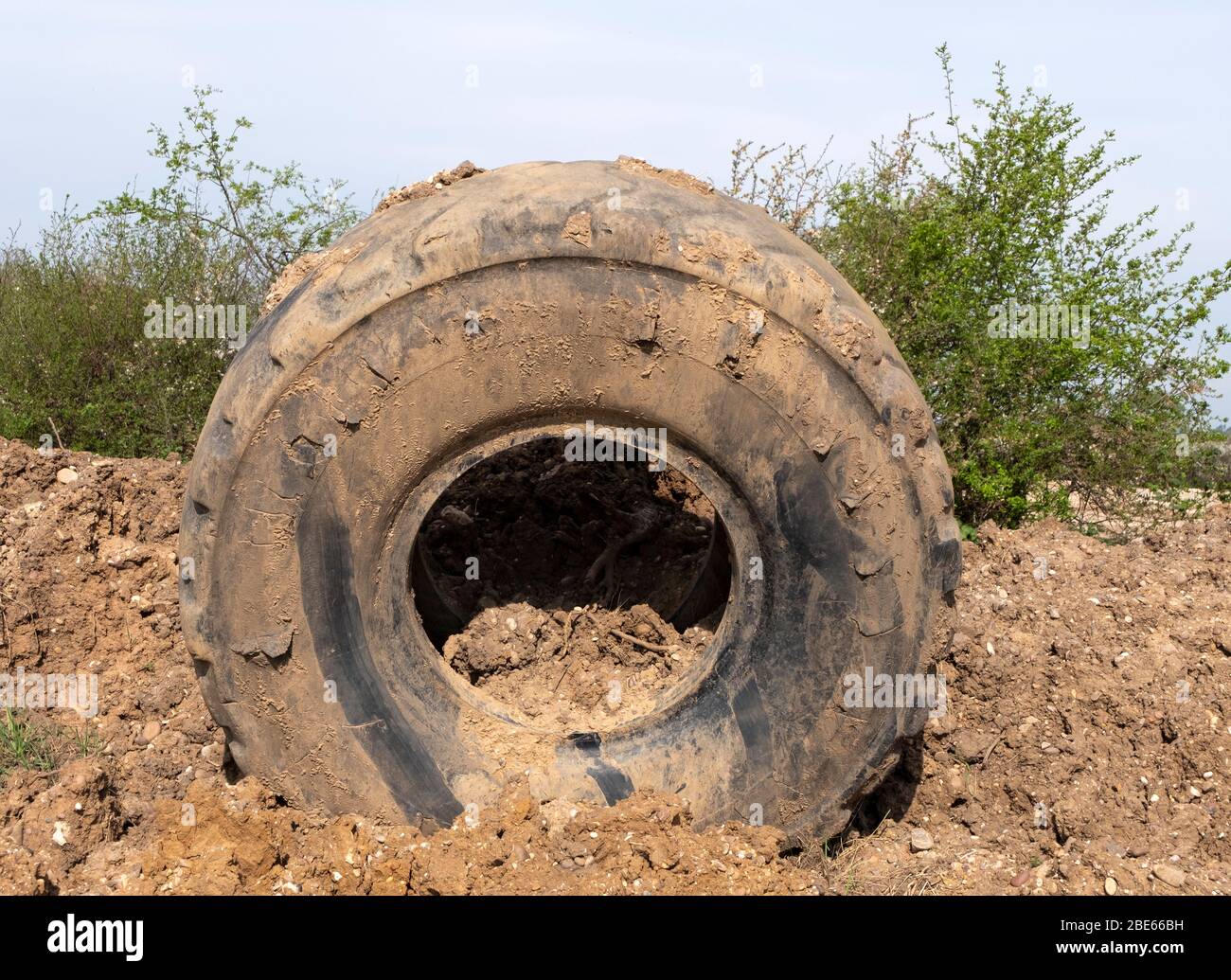 Old worn quarry truck tyre Stock Photo - Alamy
