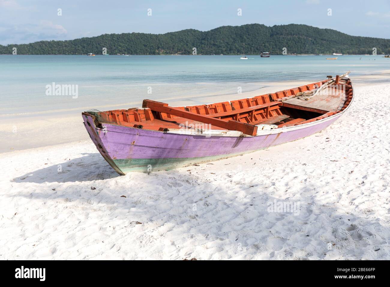 Tropical landscape of Saracen bay beach Koh Rong Samloem island with ...