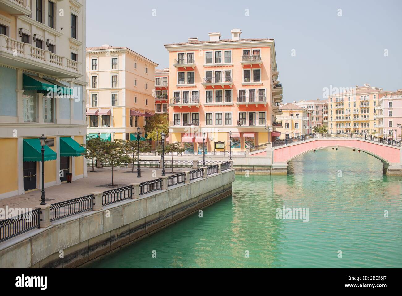 Doha, Qatar - 2nd January 2020 : Venice like Qanat Quartier at the ...