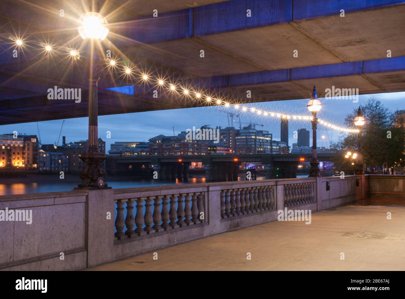 Blue Orange Illuminated Lights London Bridge, Southwark, London, SE1 by ...