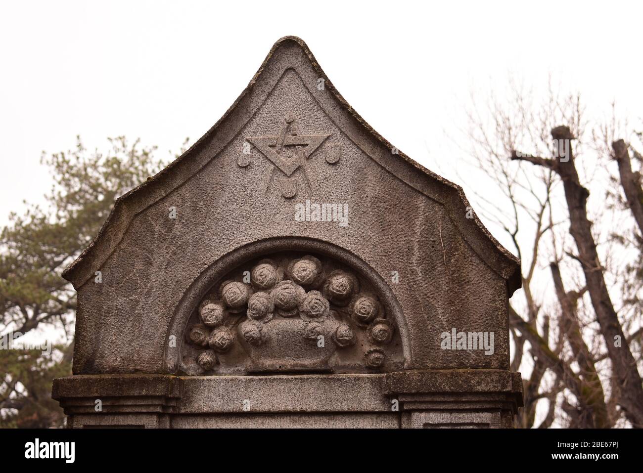 Old stone tomb in a cemetery in Sighisoara Transylvania Stock Photo - Alamy