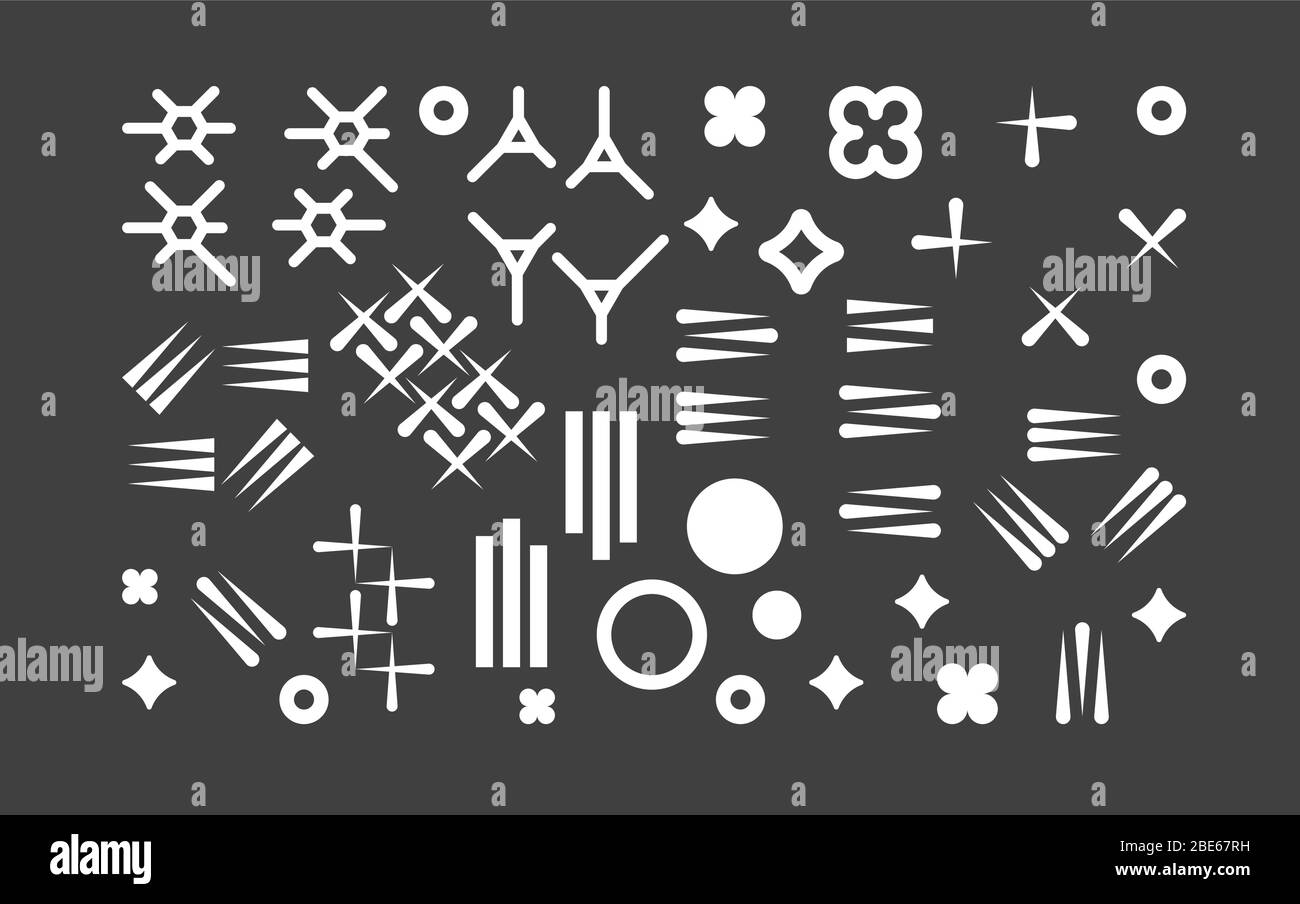 Set of modern minimalistic abstract shapes design elements. Minimal ...