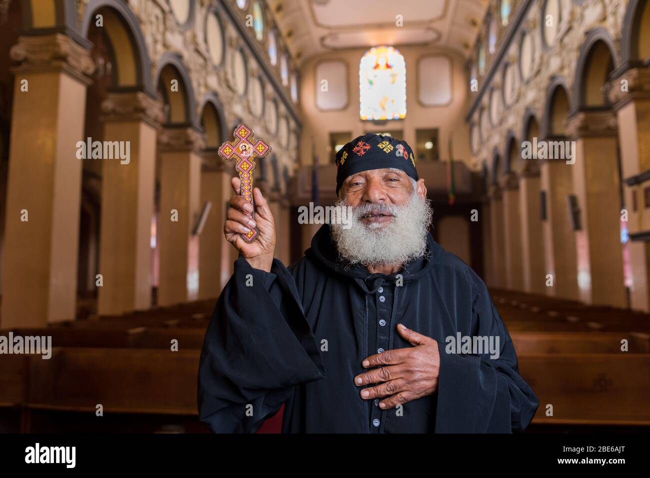 Aba Paulos, age 75, an Ethiopian Orthodox Tewahedo Church monk, Holy ...