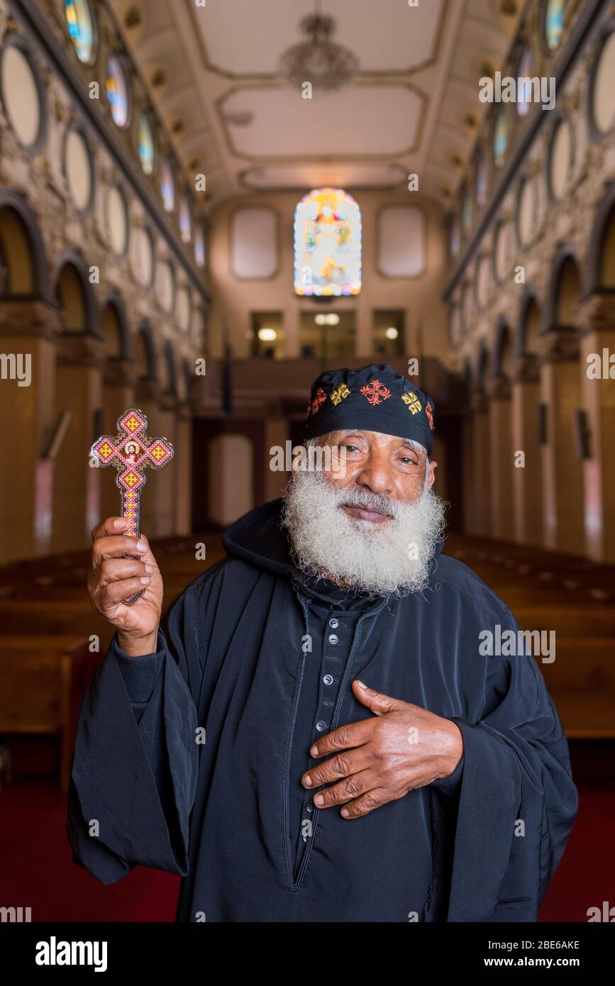 Aba Paulos, age 75, an Ethiopian Orthodox Tewahedo Church monk, Holy ...
