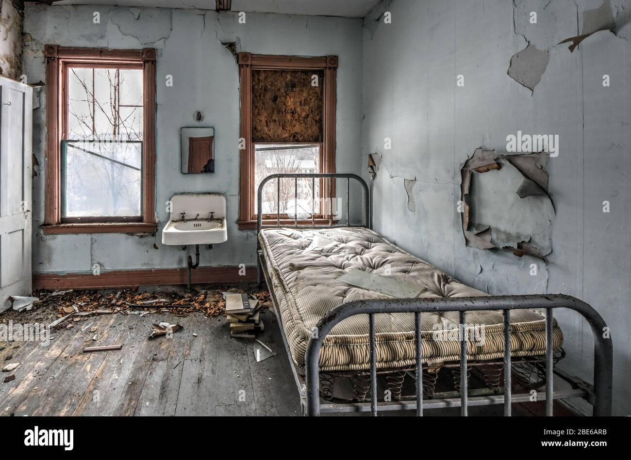 Hotel Room in an Abandoned Hotel in United States Stock Photo - Alamy