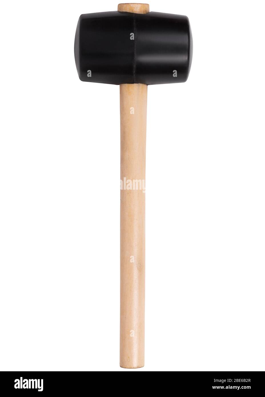 Rubber mallet tile mallet with wooden handle isolated on white ...