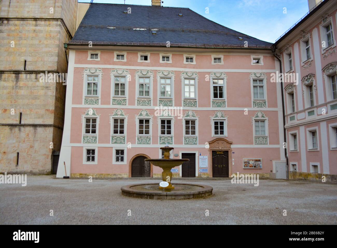 BERCHTESGADEN, GERMANY - Historic town of Berchtesgaden, castle with ...
