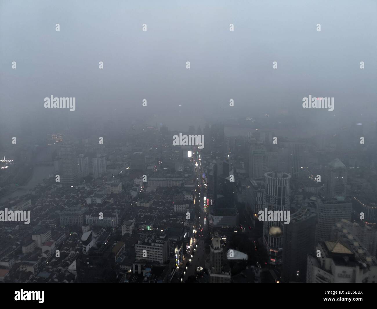 Shanghai Skyline during a heavy snowstorm in winter Stock Photo - Alamy