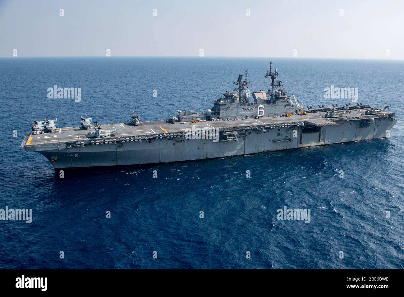 The U.S. Navy flagship America-class amphibious assault ship USS ...