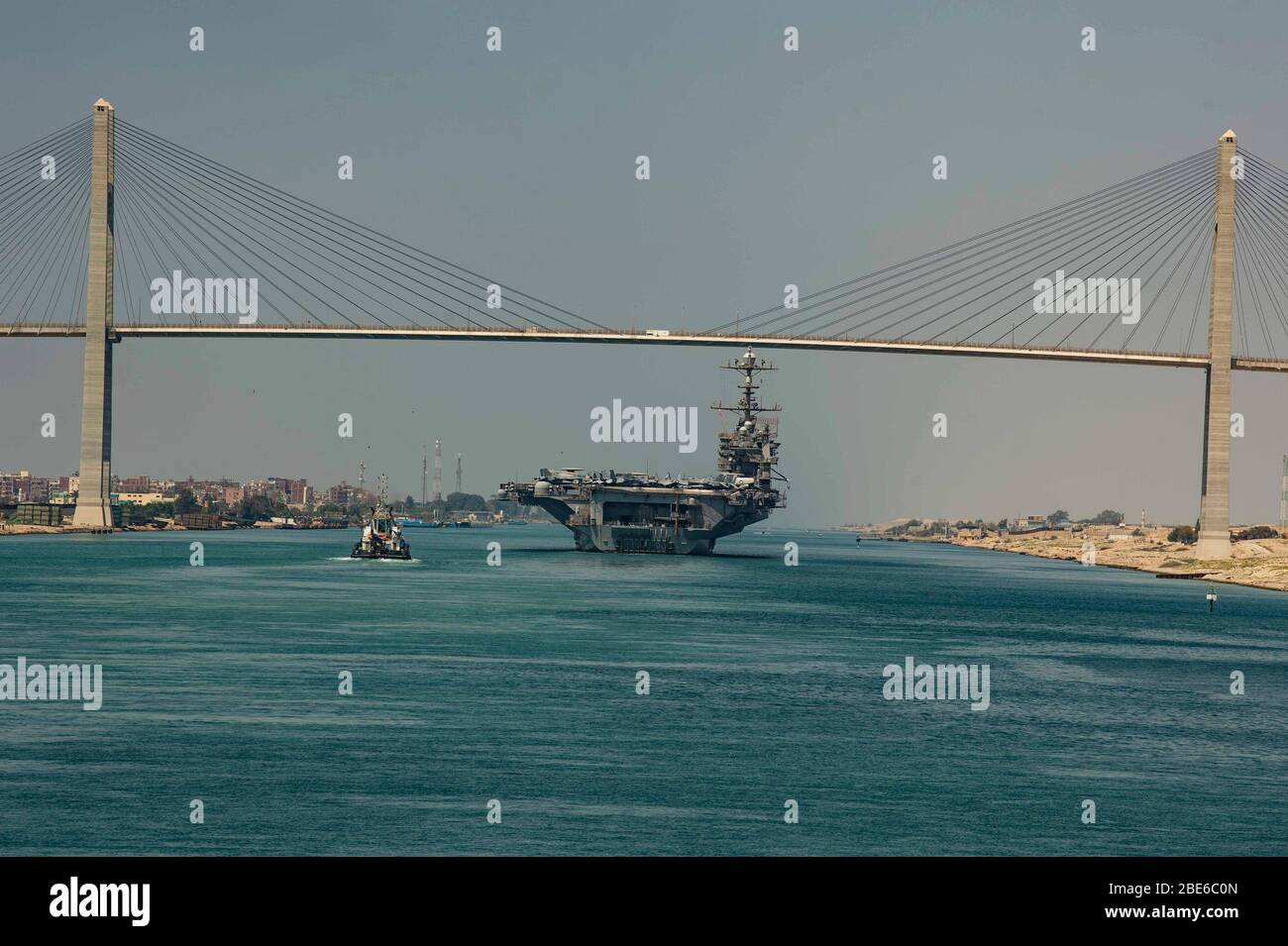 The U.S. Navy Nimitz-class aircraft carrier USS Harry S. Truman crosses ...
