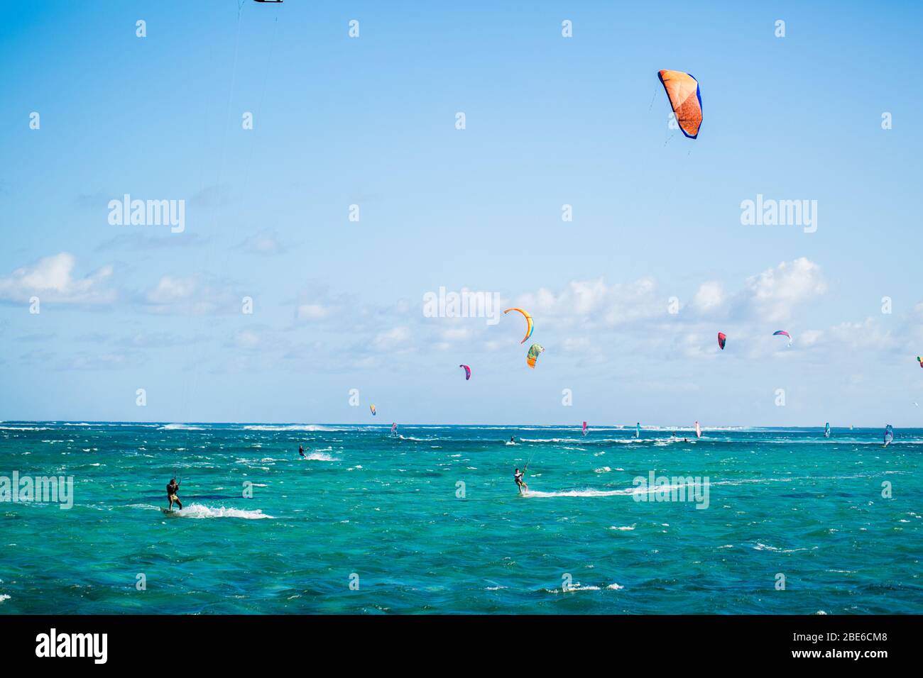 Mauritius Le Morne Kite Surfing High Resolution Stock Photography and ...