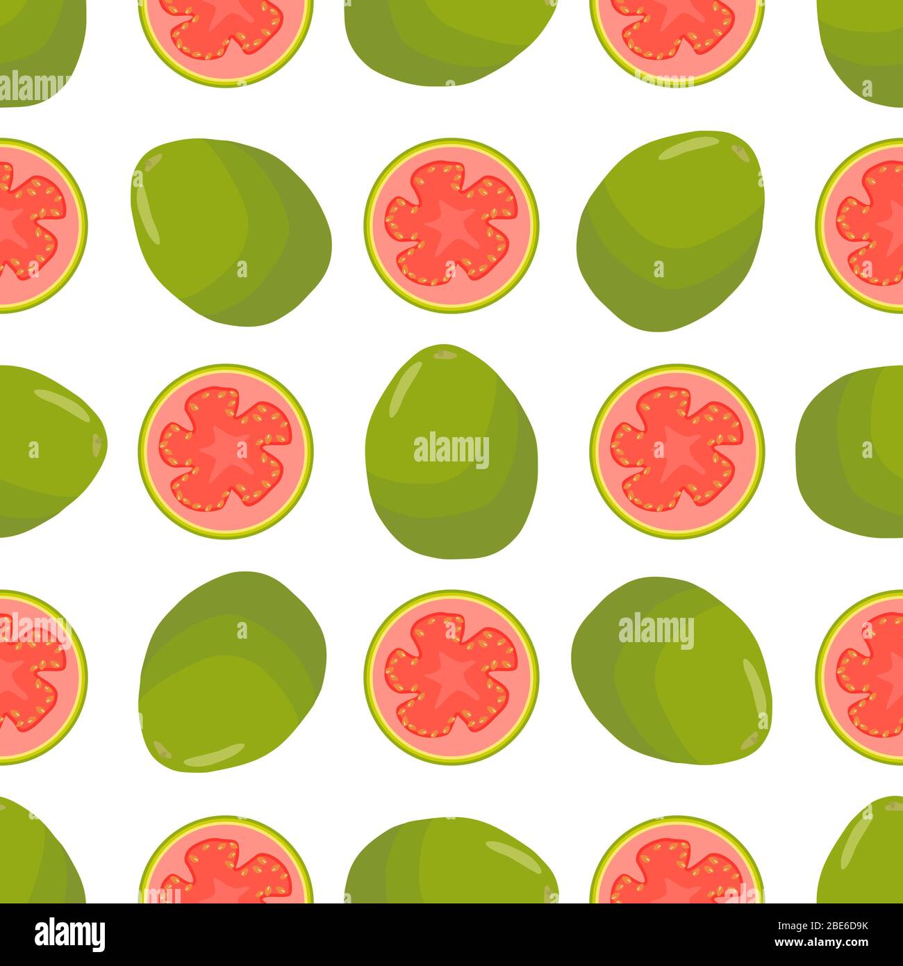 Illustration on theme big colored seamless guava, bright fruit pattern ...