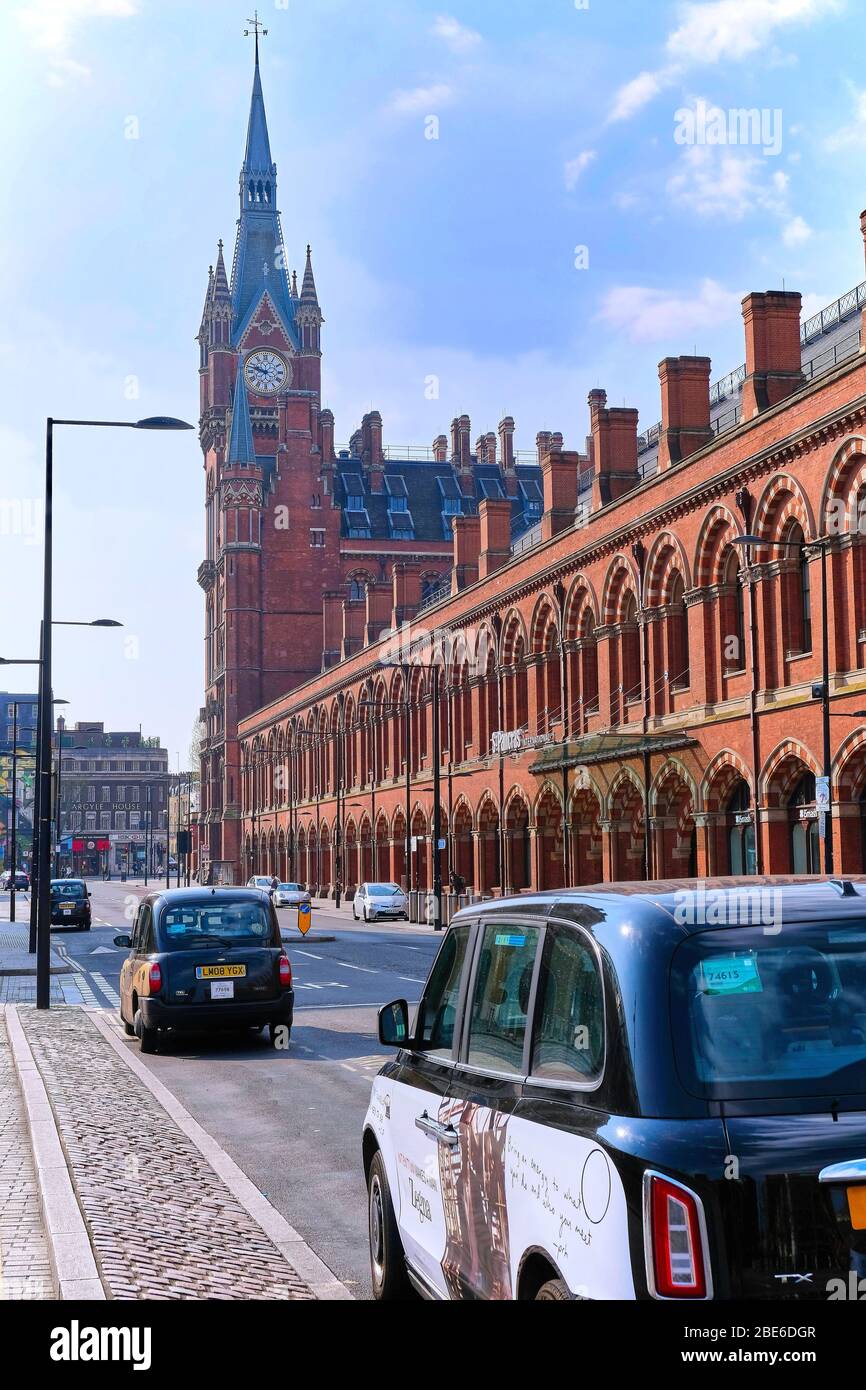 Pancras road and St Pancras International station Stock Photo - Alamy