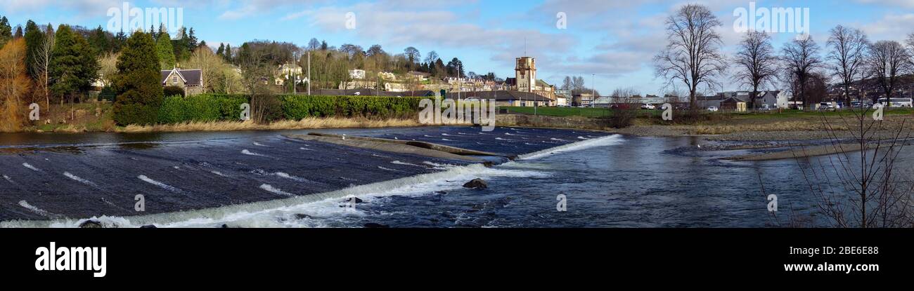 Coble Cauld, River Teviot, Hawick Stock Photo - Alamy