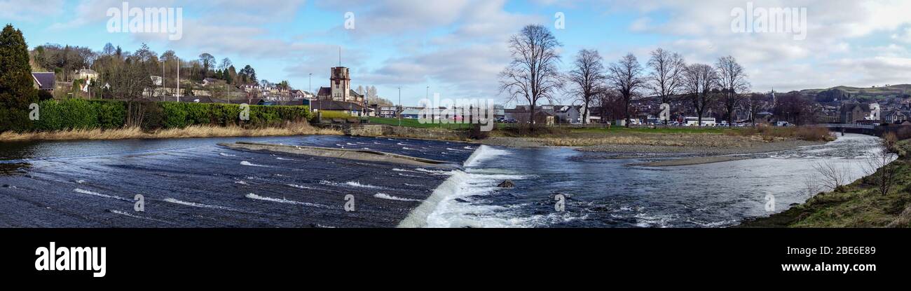 Coble Cauld, River Teviot, Hawick Stock Photo - Alamy
